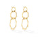 18K Yellow Gold Trio Unity Drop Earrings with White Diamonds .55 carats ...