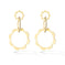 18K Yellow Gold Trio Unity Drop Earrings with White Diamonds .55 carats ...
