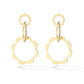 18K Yellow Gold Trio Unity Drop Earrings with White Diamonds .55 carats ...