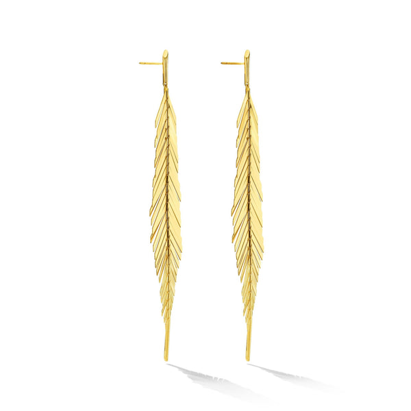 FEATHER Drop Earrings Large | CADAR