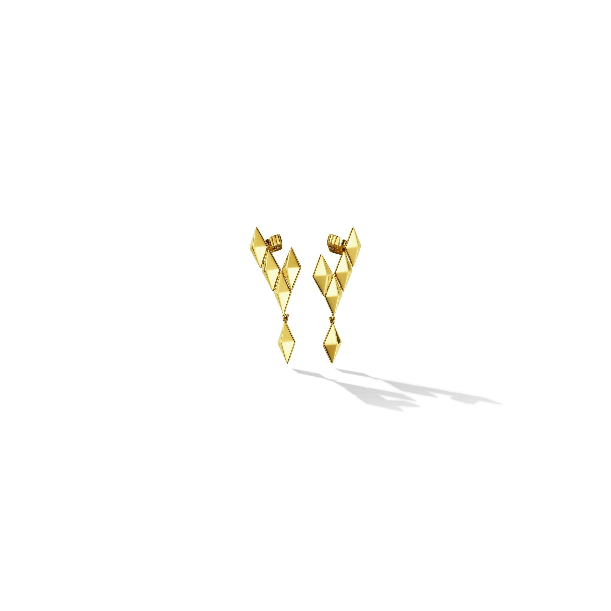 Small 18K Yellow Gold Python Ear Climber Clip On Earrings | Cadar – CADAR